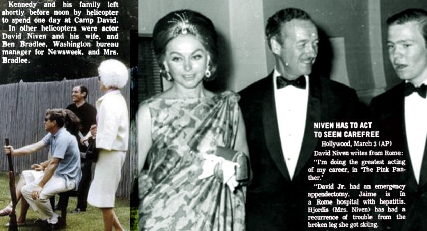 Narrow escapes and JFK, 1962-1963 – Hjördis Genberg Niven