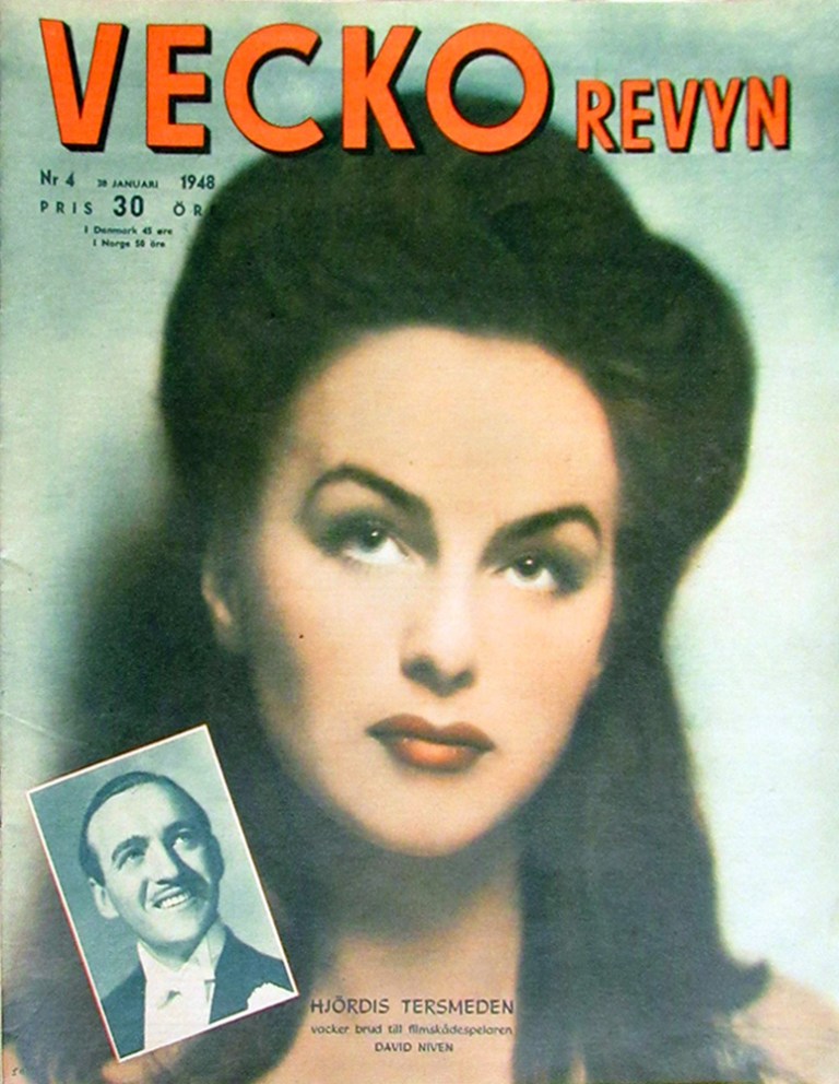 Vecko Revyn magazine, 30th January 1948 – Hjördis Genberg Niven